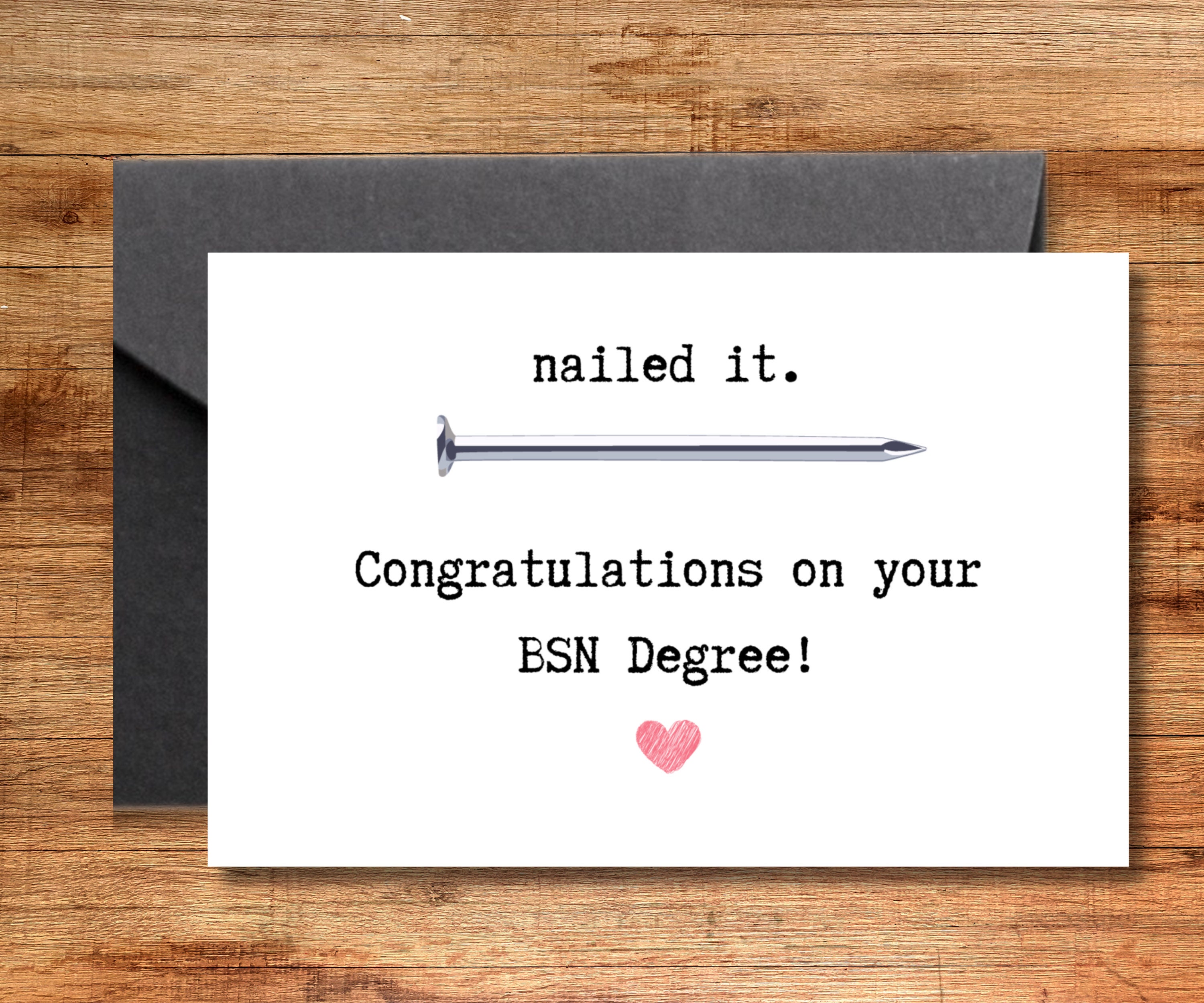 BSN Graduation Card | Printable Graduation Card | Folding Congrats ...