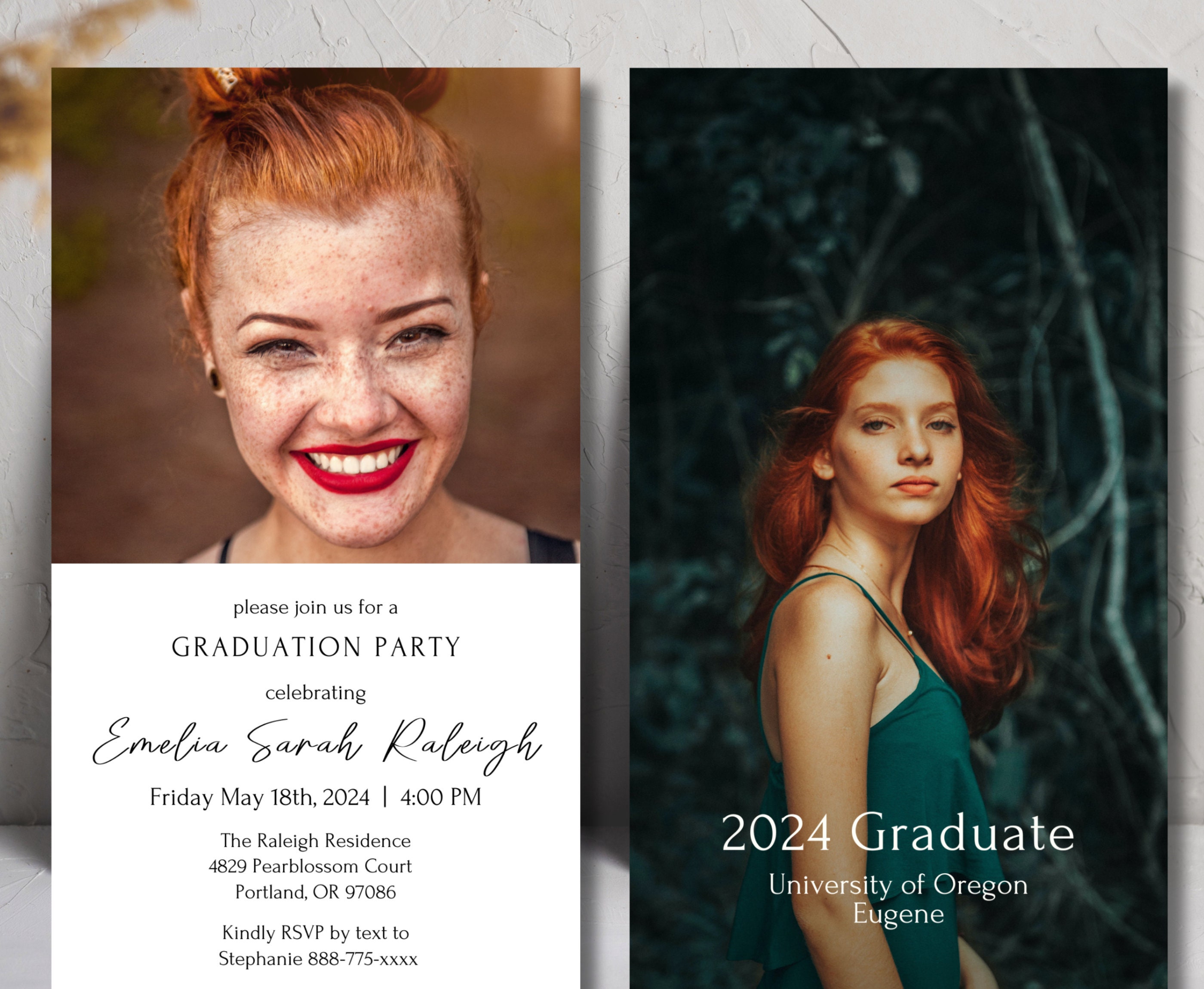 E Invite Graduation Template | Digital Grad Announcement | Online ...