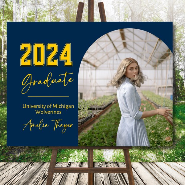 Graduation Yard Sign 2024 University of Michigan - Etsy
