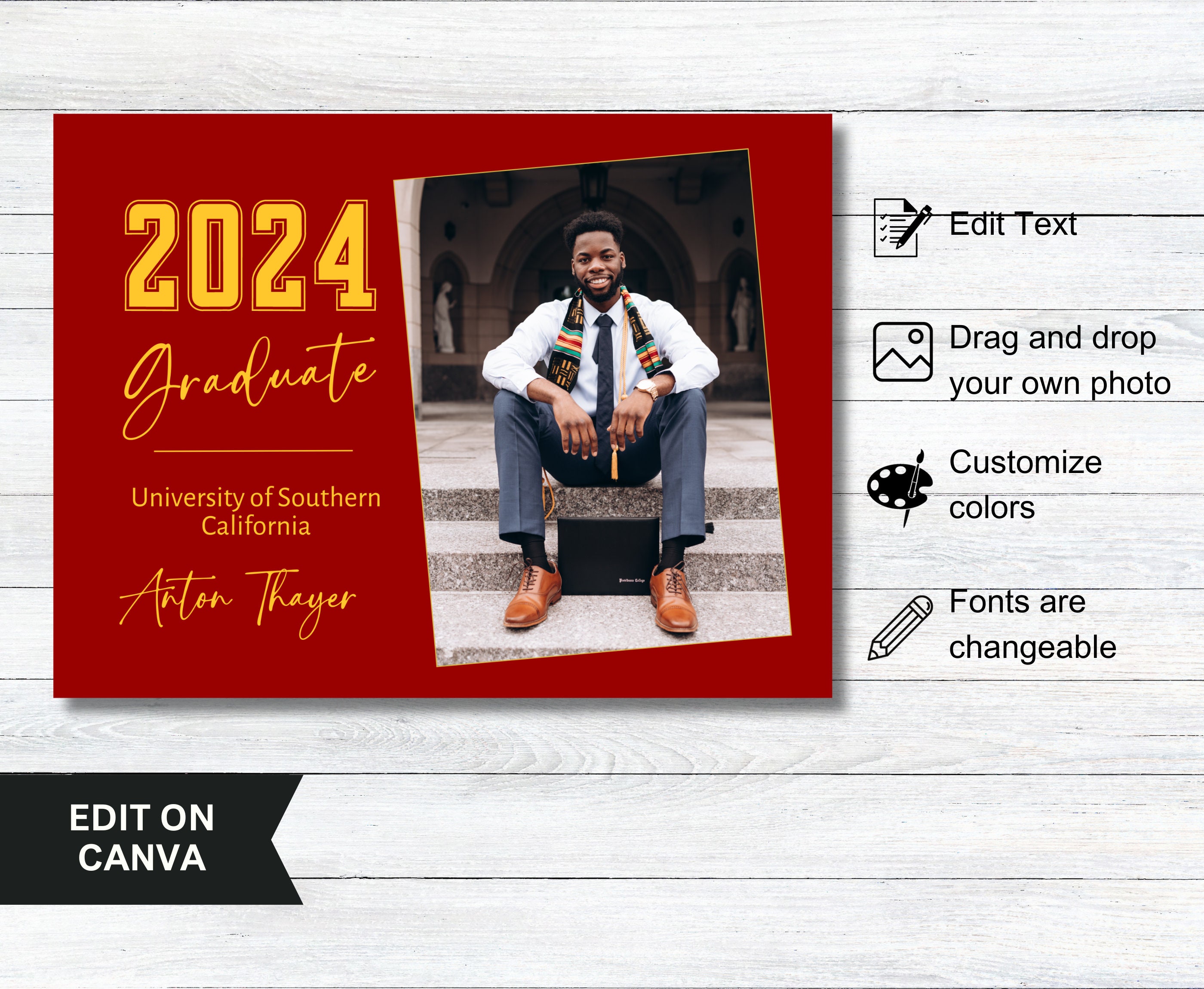 USC Trojans Graduation Welcome Sign Template | Yard Sign Graduation ...