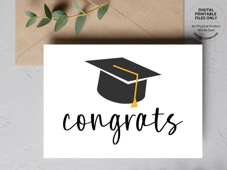 Printable Graduation Card Folding Congrats Graduation Card 5 - Etsy