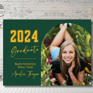 Baylor University Graduation Welcome Sign Template | Yard Sign ...
