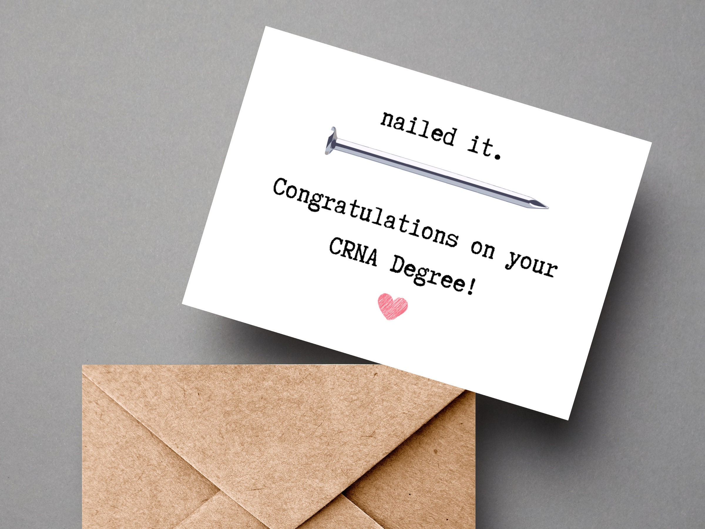 CRNA Graduation Card | Printable Graduation Card | Folding Congrats ...
