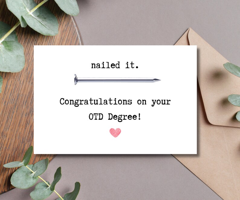 OTD Graduation Card Printable Graduation Card Folding Congrats ...