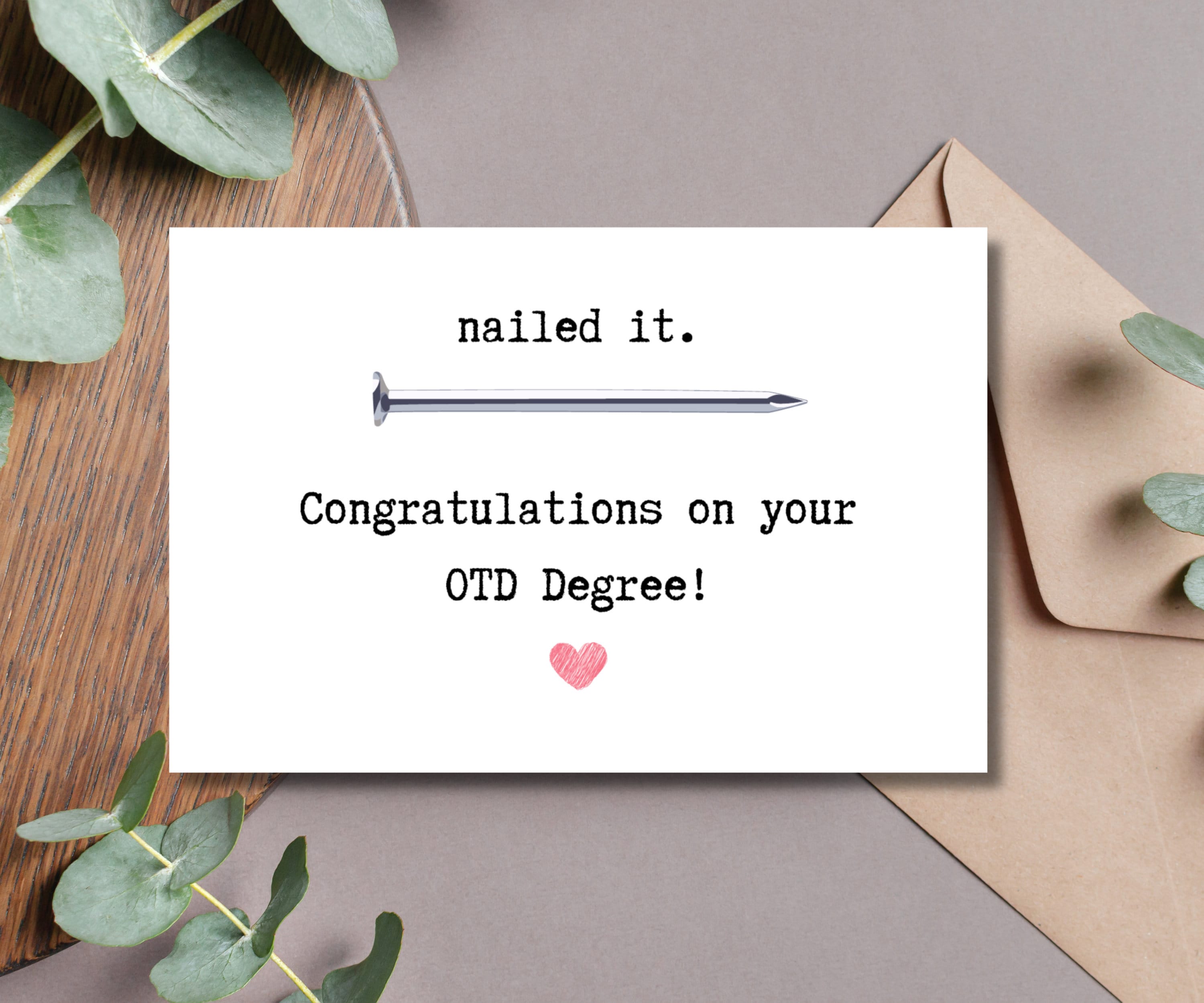 OTD Graduation Card | Printable Graduation Card | Folding Congrats ...
