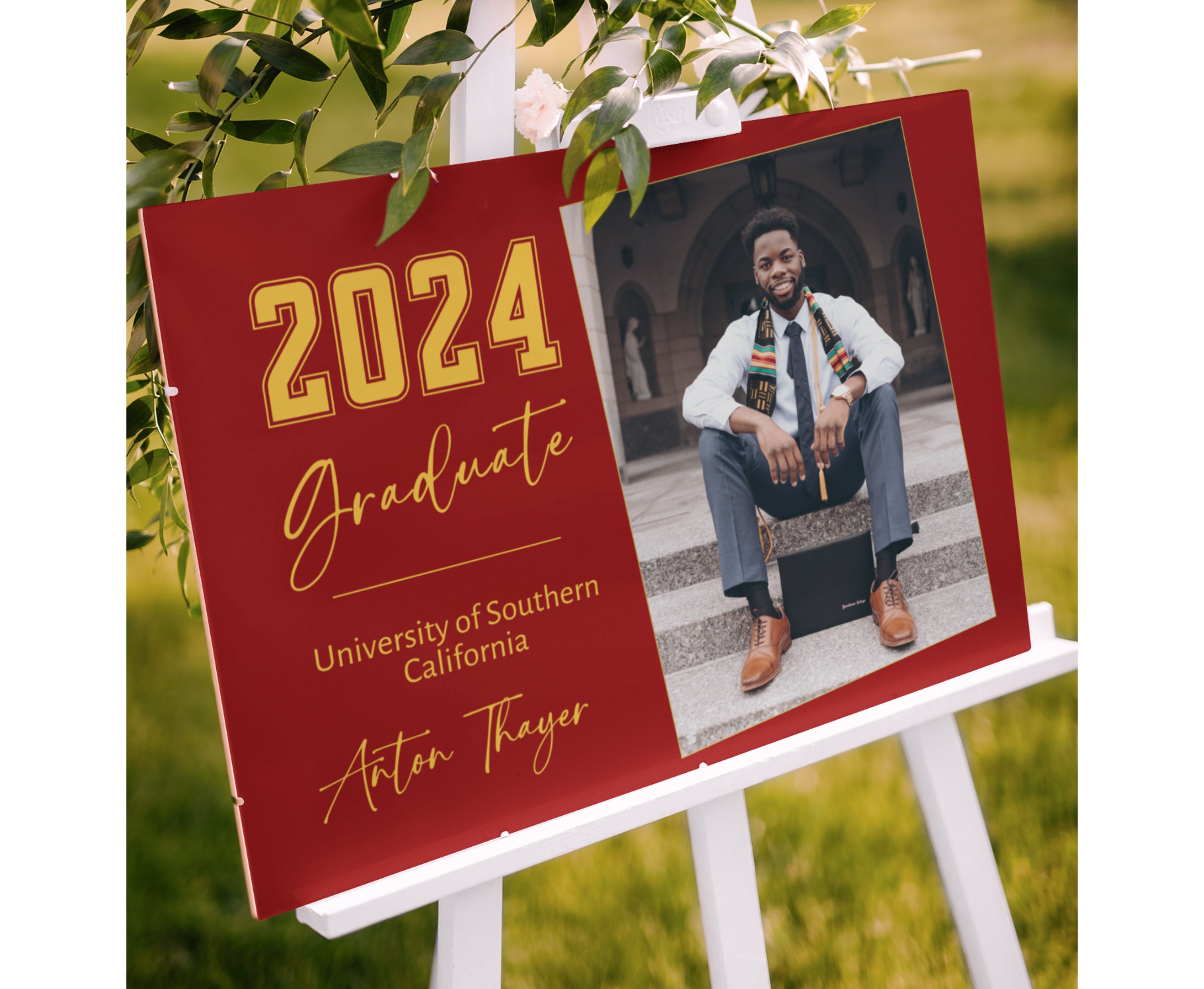 USC Trojans Graduation Welcome Sign Template | Yard Sign Graduation ...