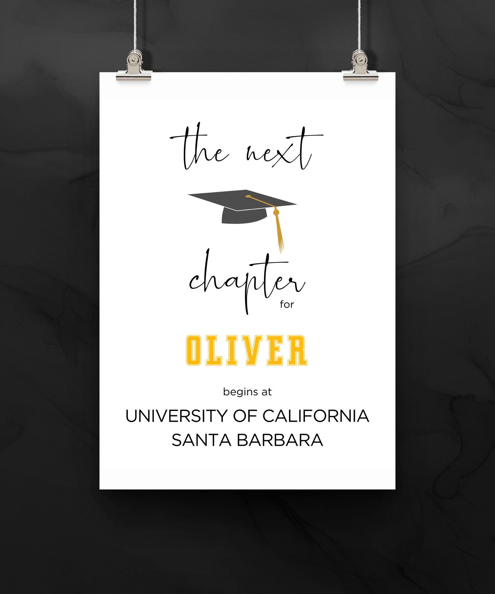 My Next Chapter Graduation Printable | Personalized Graduation Party ...