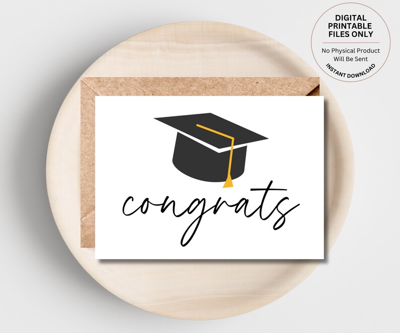 Printable Graduation Card Folding Congrats Graduation Card 5 - Etsy