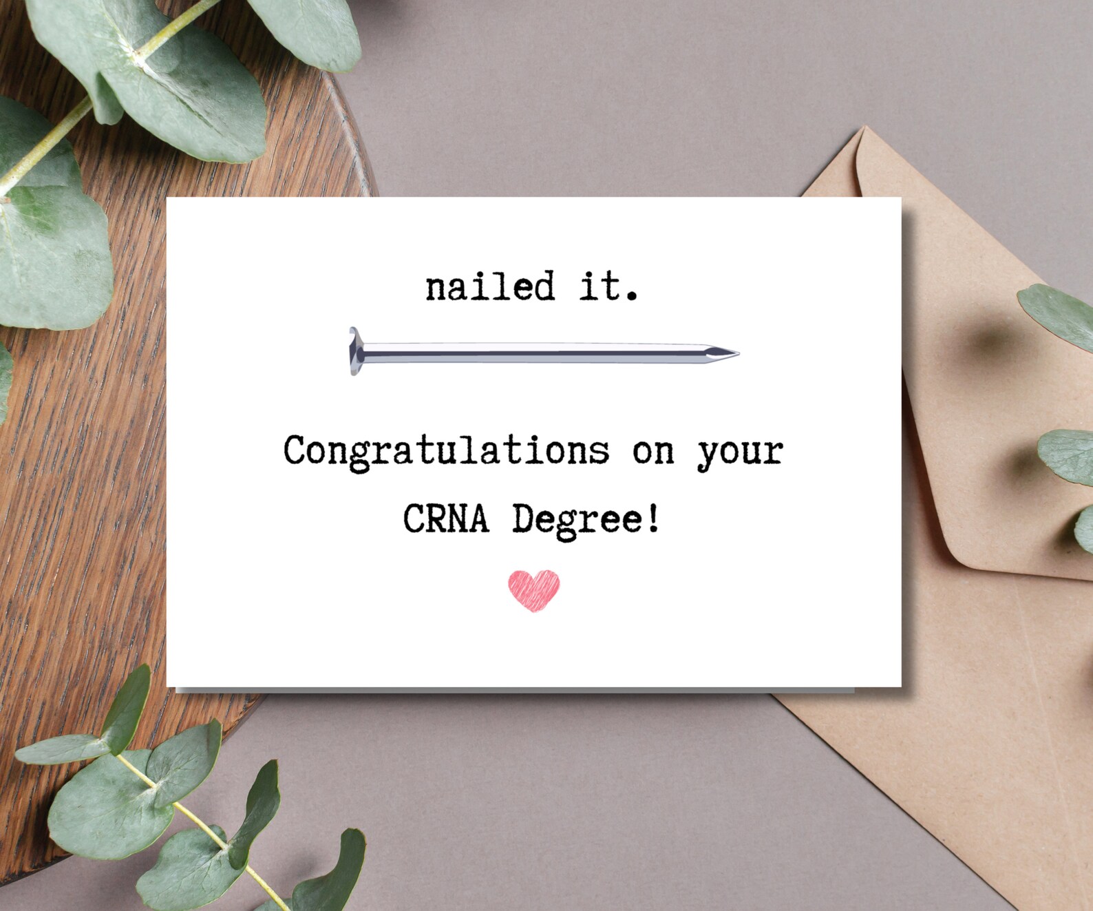 CRNA Graduation Card | Printable Graduation Card | Folding Congrats ...