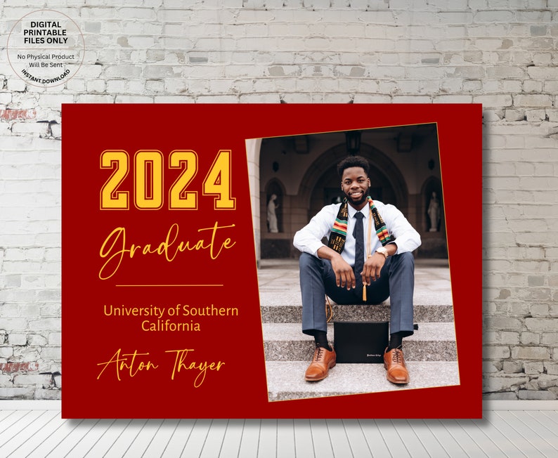 USC Trojans Graduation Welcome Sign Template | Yard Sign Graduation ...