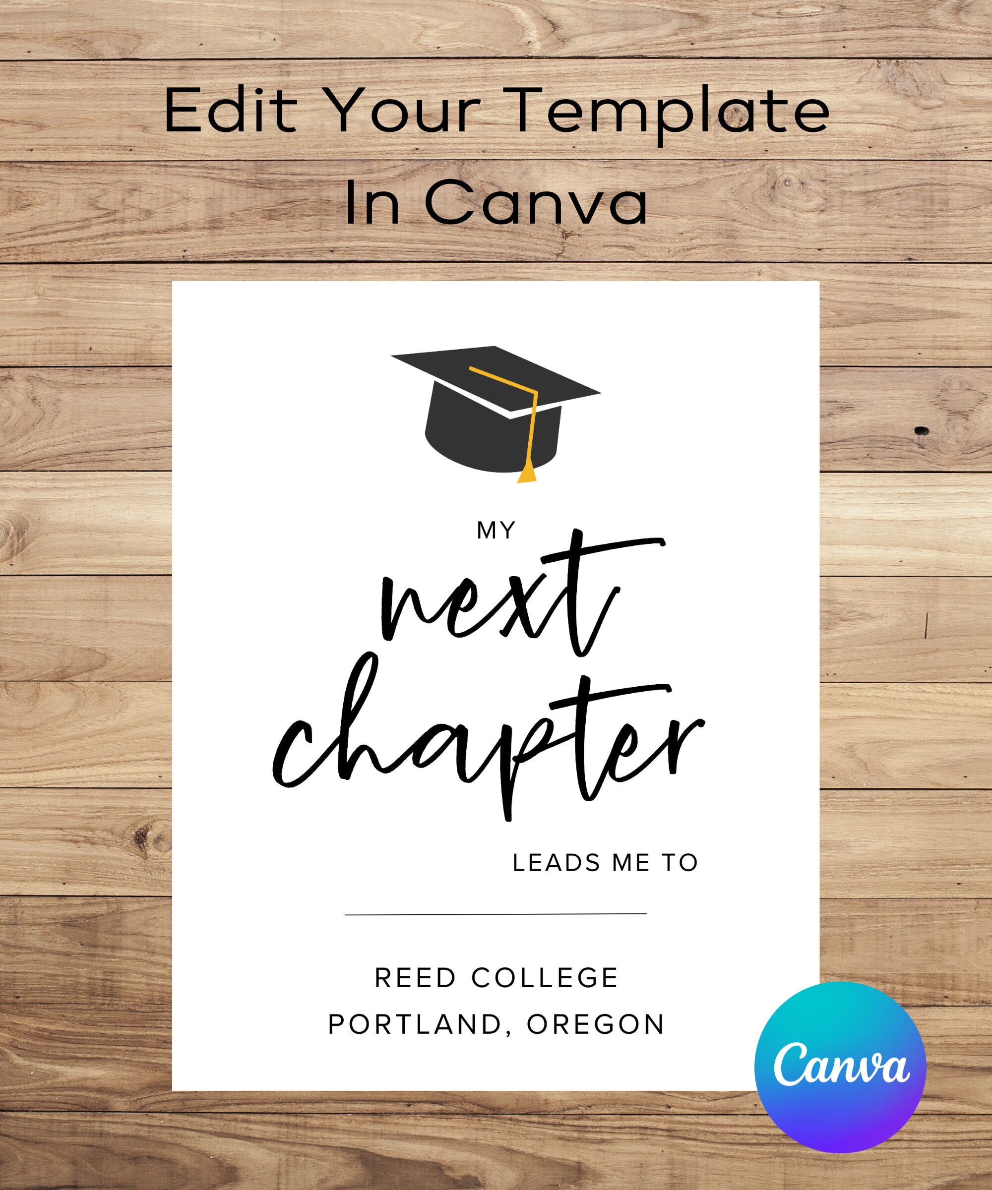 My Next Chapter Graduation Printable | Personalized Graduation Party ...
