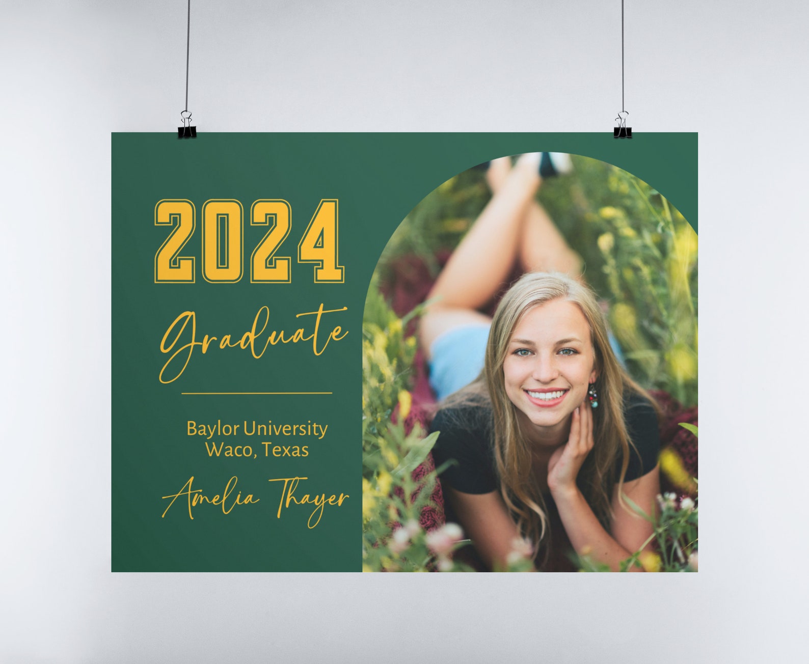 Baylor University Graduation Welcome Sign Template | Yard Sign ...