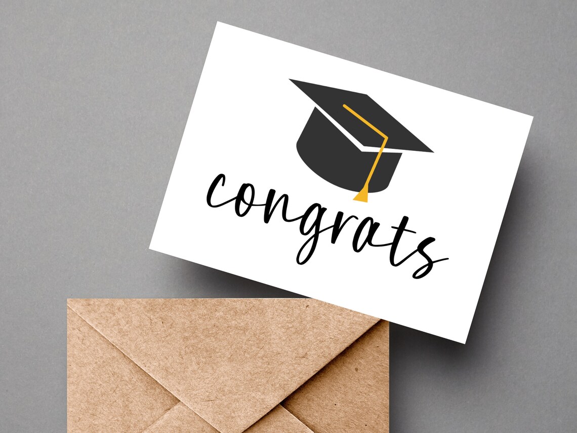 Printable Graduation Card | Folding Congrats Graduation Card 5 X 7 | RN ...