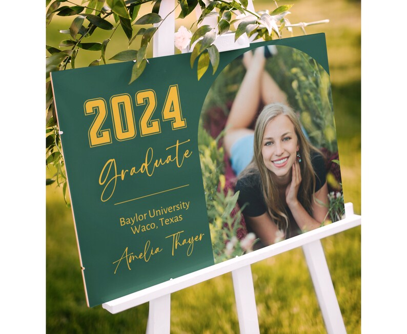 Baylor University Graduation Welcome Sign Template | Yard Sign ...