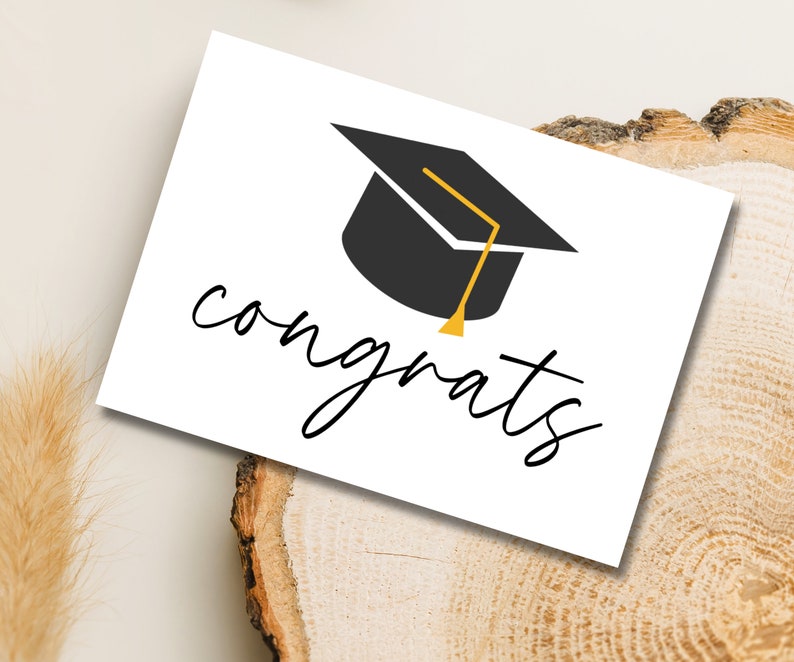 Printable Graduation Card Folding Congrats Graduation Card 5 - Etsy