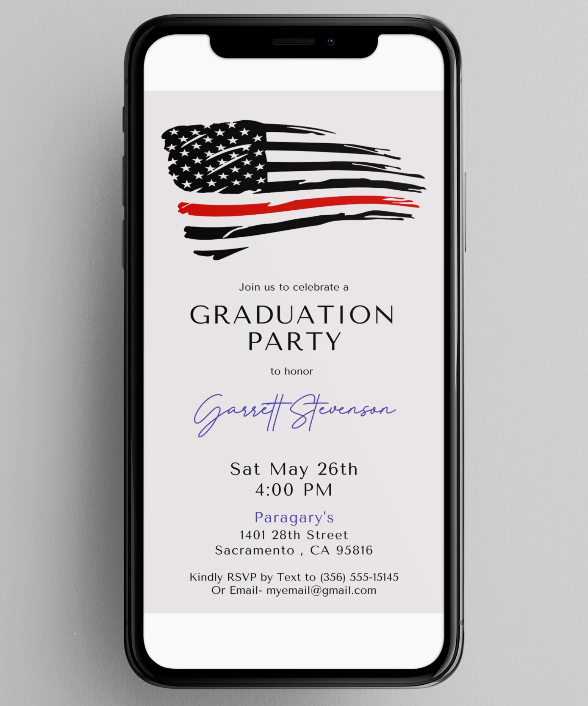 Fireman Graduation Party Invitation | Fire Graduation | Fireman ...