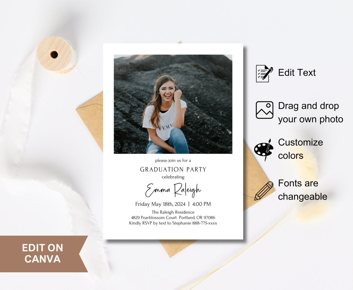 Formal Graduation Invitation | Joint Grad Party Invitation | Congrats ...