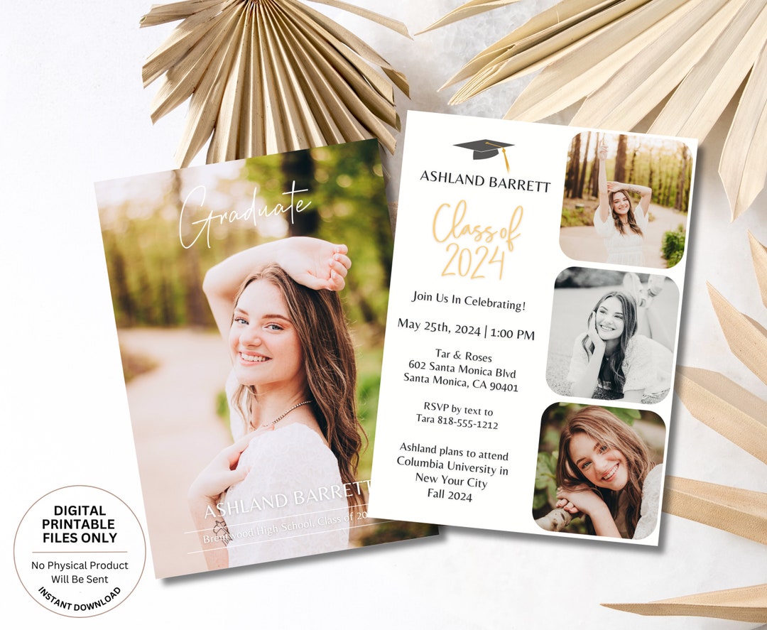 Formal Graduation Invitation | Boho Graduation Invitation | Grad ...