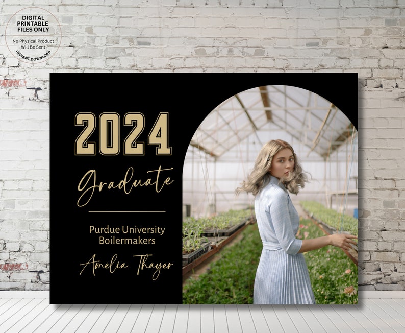 Purdue University Yard Sign Template | Yard Sign Graduation ...