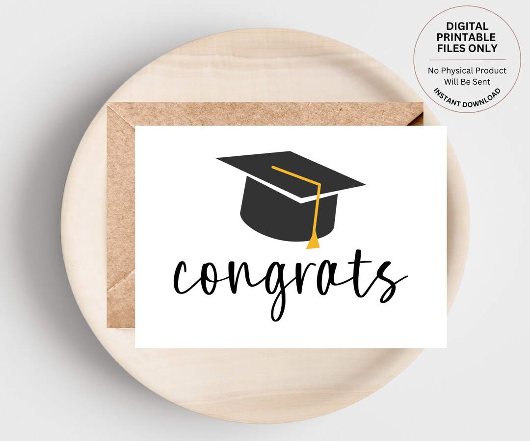 Printable Graduation Card | Folding Congrats Graduation Card 5 X 7 | RN ...