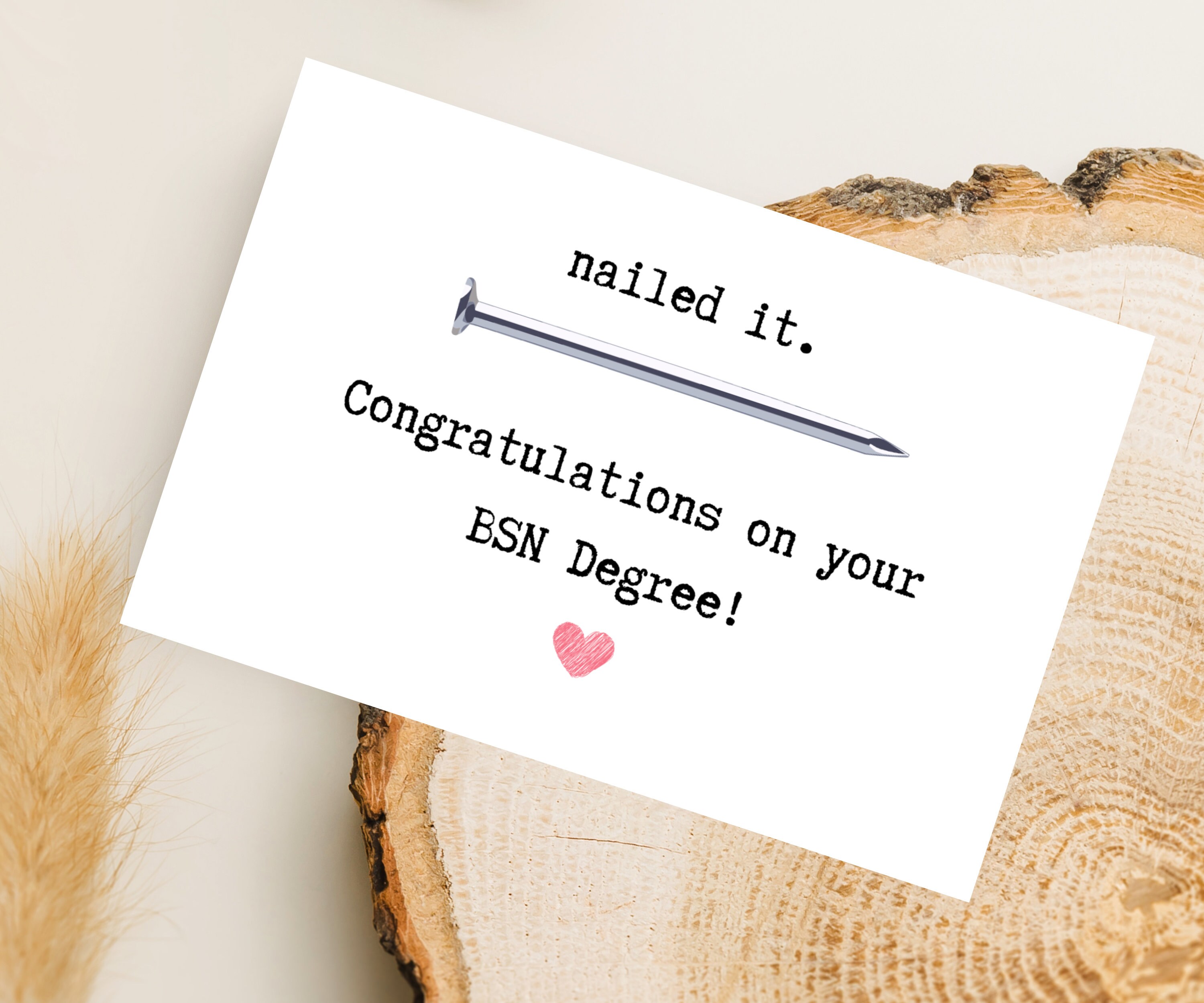 BSN Graduation Card | Printable Graduation Card | Folding Congrats ...