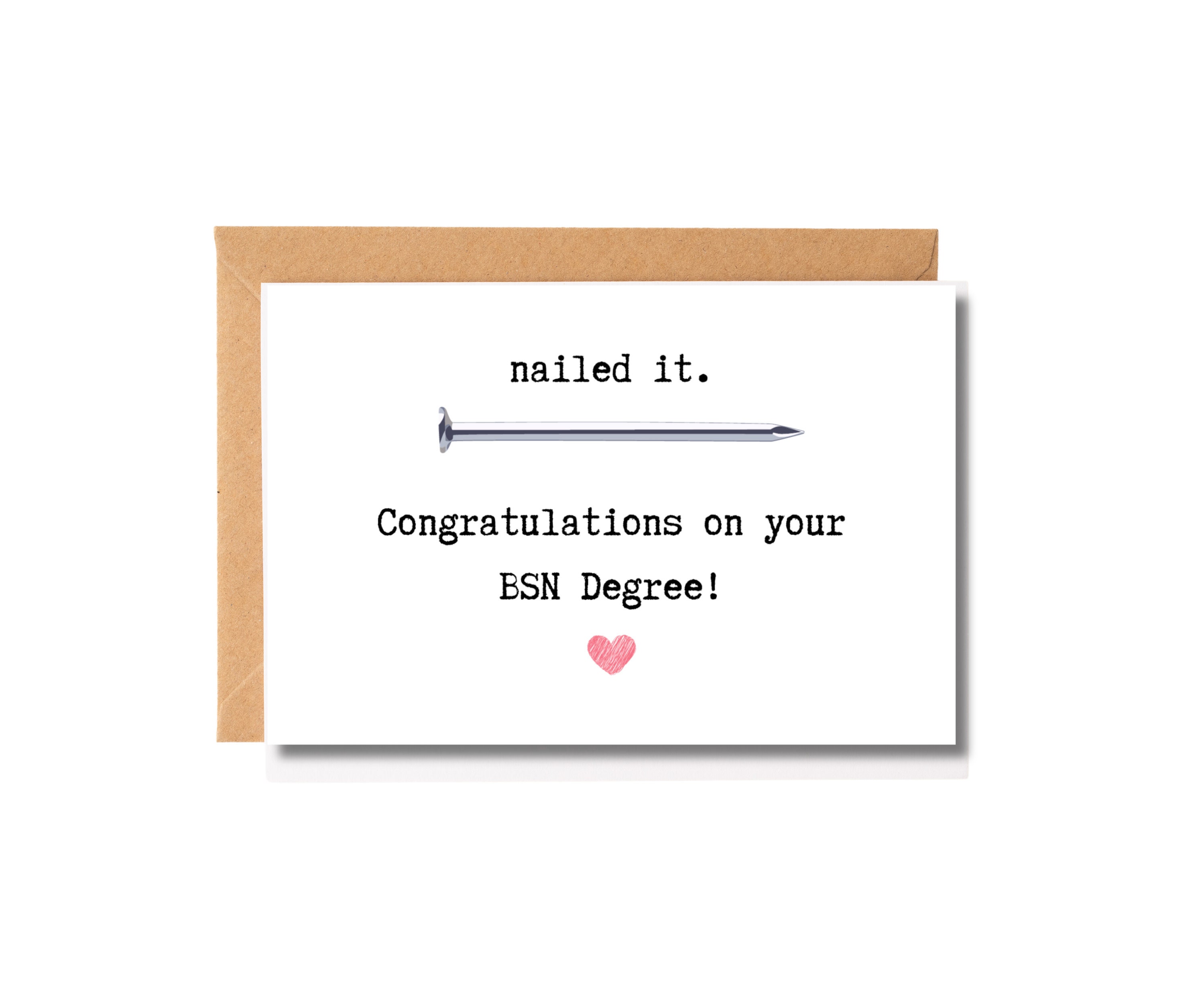 BSN Graduation Card Printable Graduation Card Folding Congrats ...