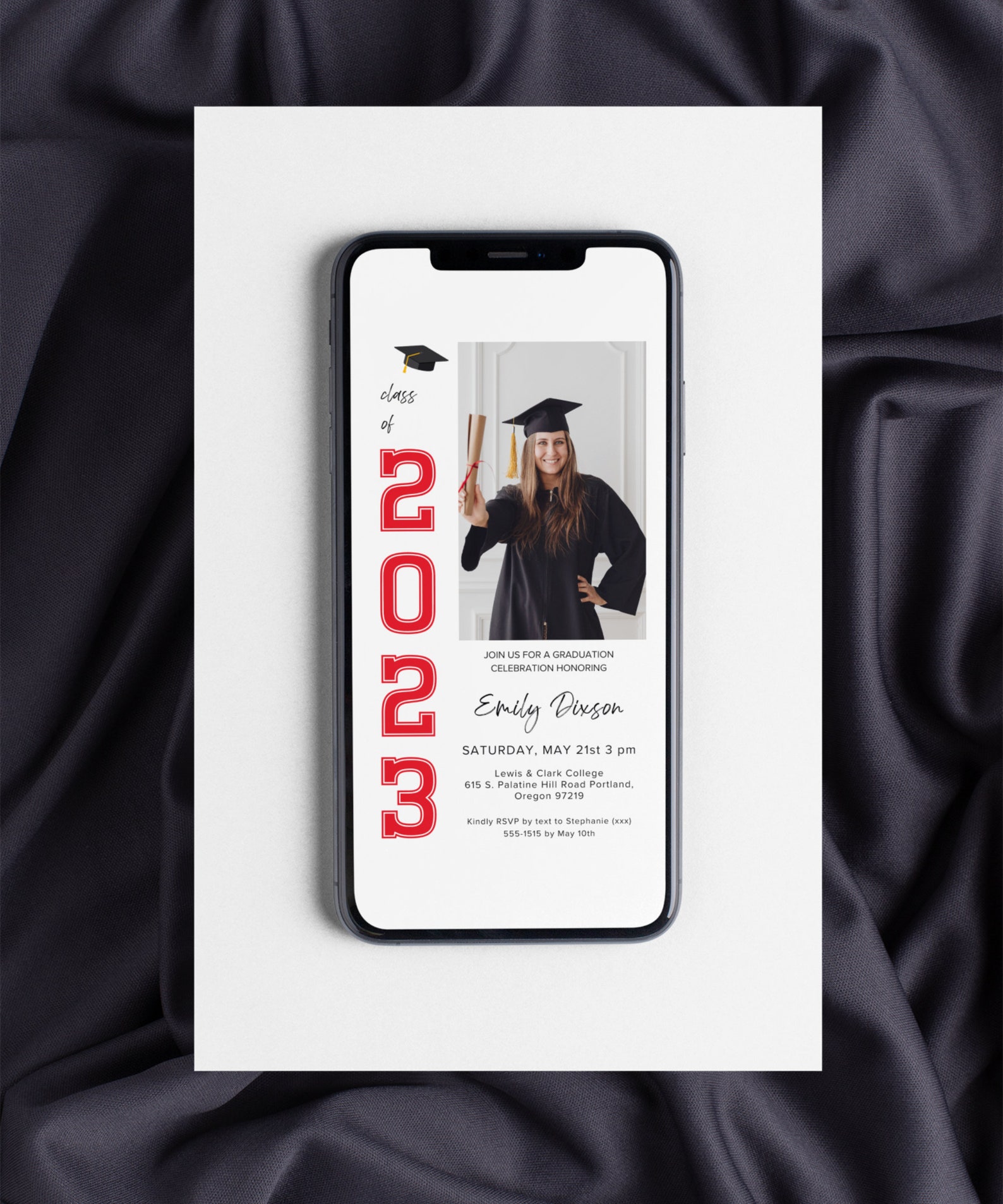 E Invite Graduation | Digital Grad Announcement | Photo Graduation Card ...