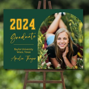 Baylor University Graduation Welcome Sign Template | Yard Sign ...