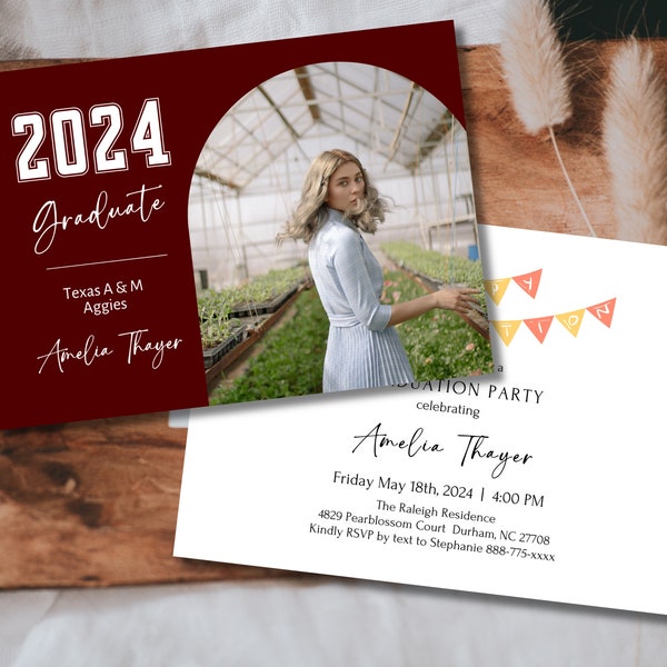 Graduation Template a and M - Etsy