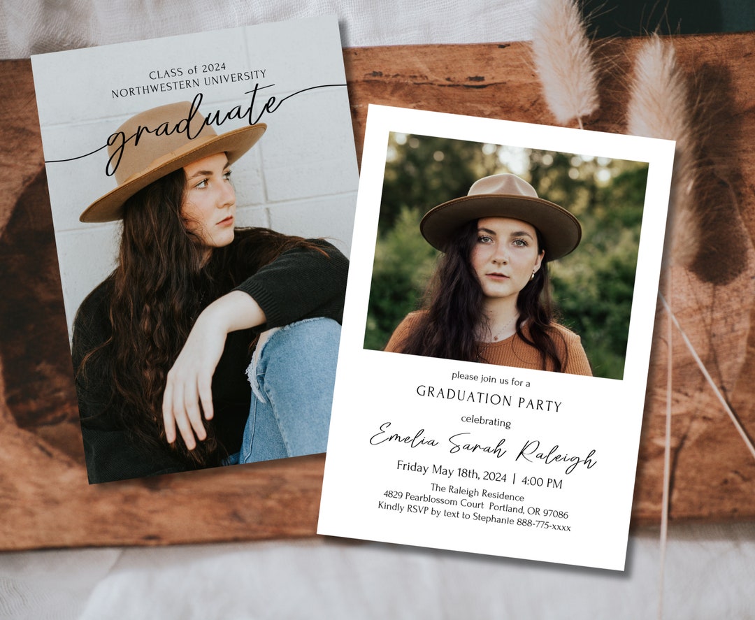 Formal Graduation Invitation | Joint Grad Party Invitation | Congrats Grad | Grad Announcement ...