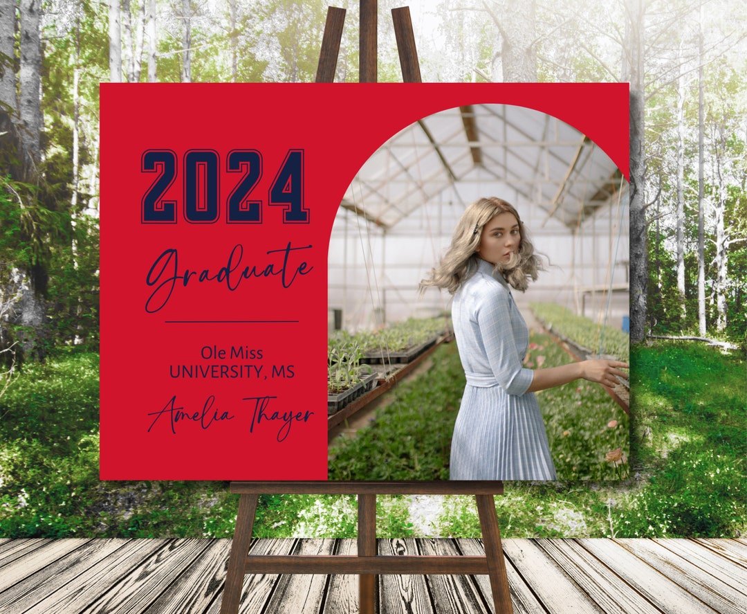 Ole Miss Graduation Welcome Sign Template | Yard Sign Graduation ...