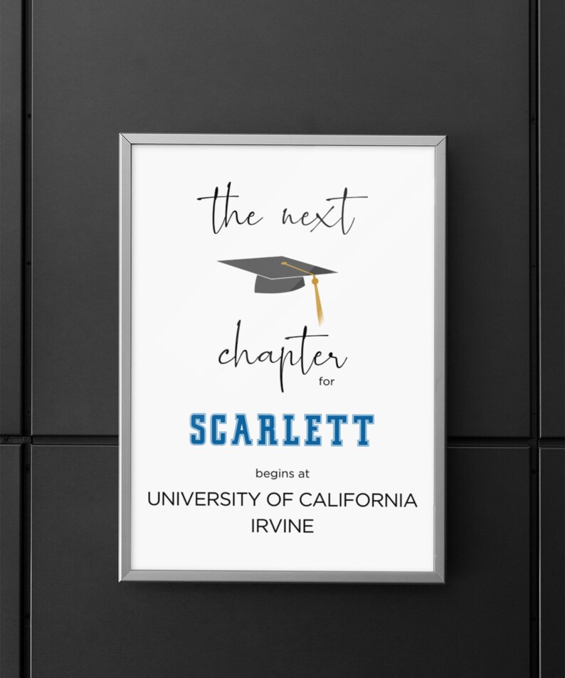 My Next Chapter Graduation Printable | Personalized Graduation Party ...