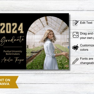 Purdue University Yard Sign Template | Yard Sign Graduation ...