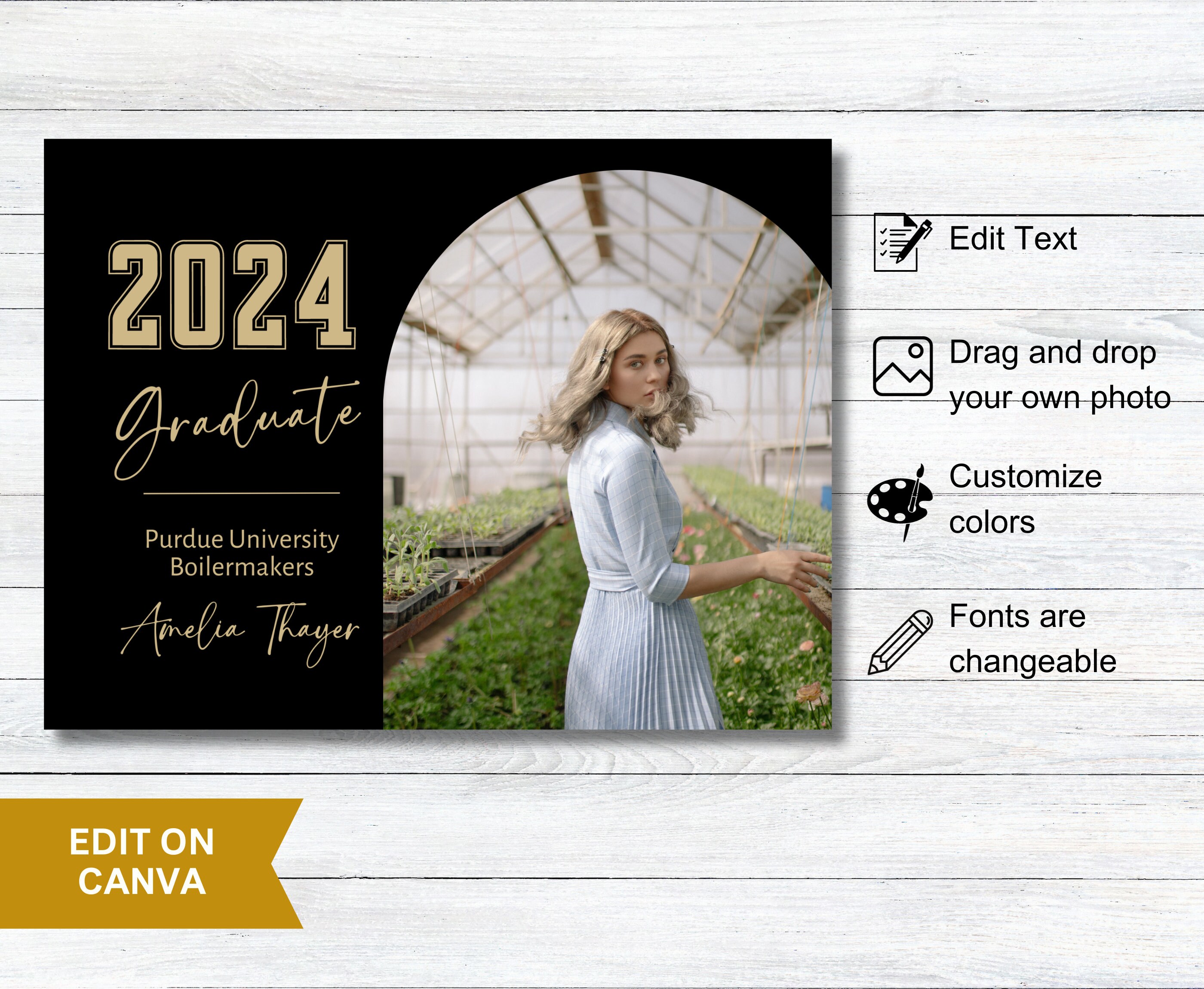 Purdue University Yard Sign Template | Yard Sign Graduation ...