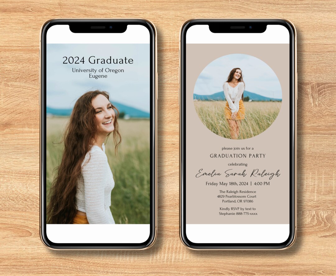 E Invite Graduation Party Template | Digital Grad Announcement | Online ...