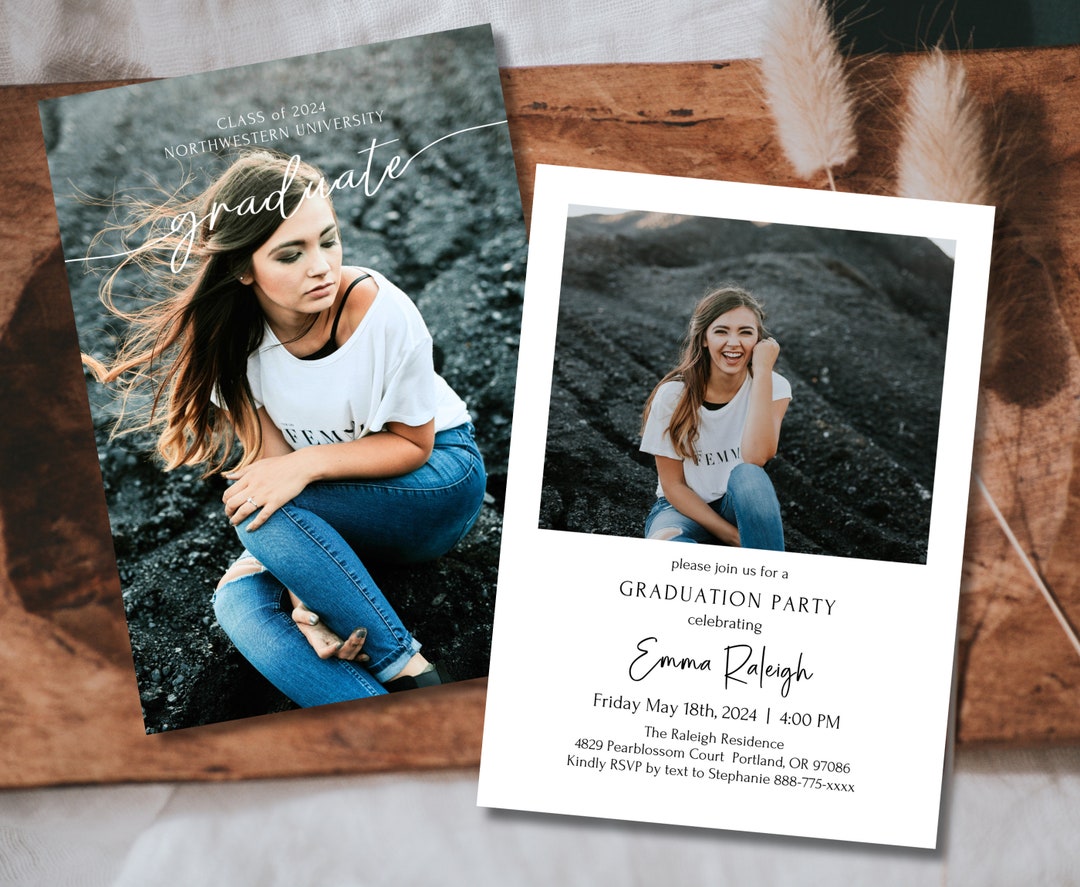 Formal Graduation Invitation | Joint Grad Party Invitation | Congrats ...