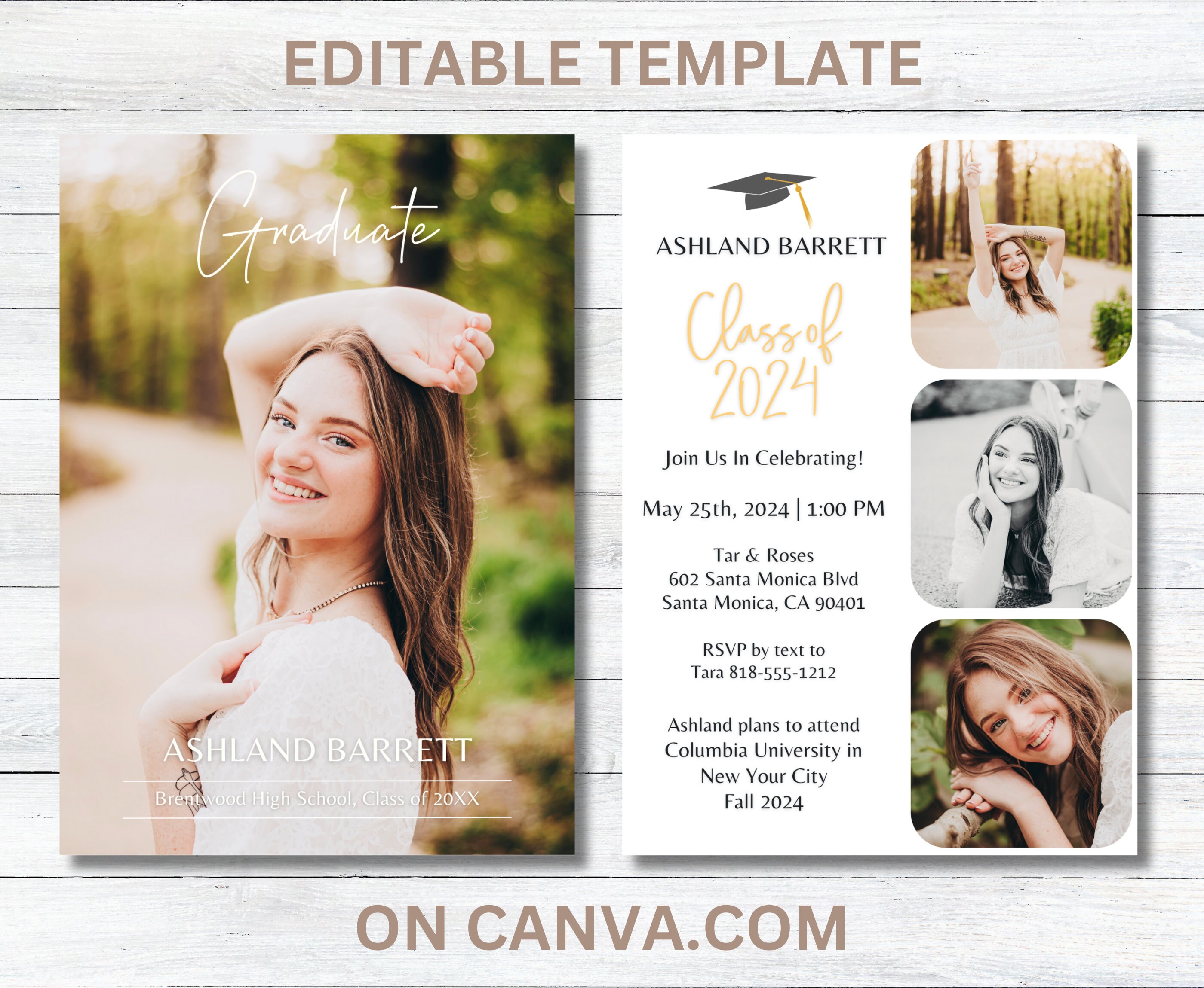 Formal Graduation Invitation | Boho Graduation Invitation | Grad ...