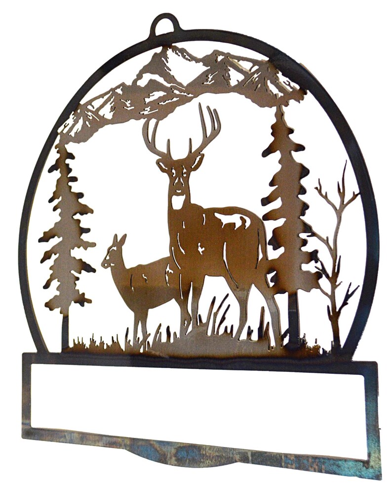 Custom Mule Deer Metal Sign – Rustic Cabin Lodge Decor, Wildlife Wall ...