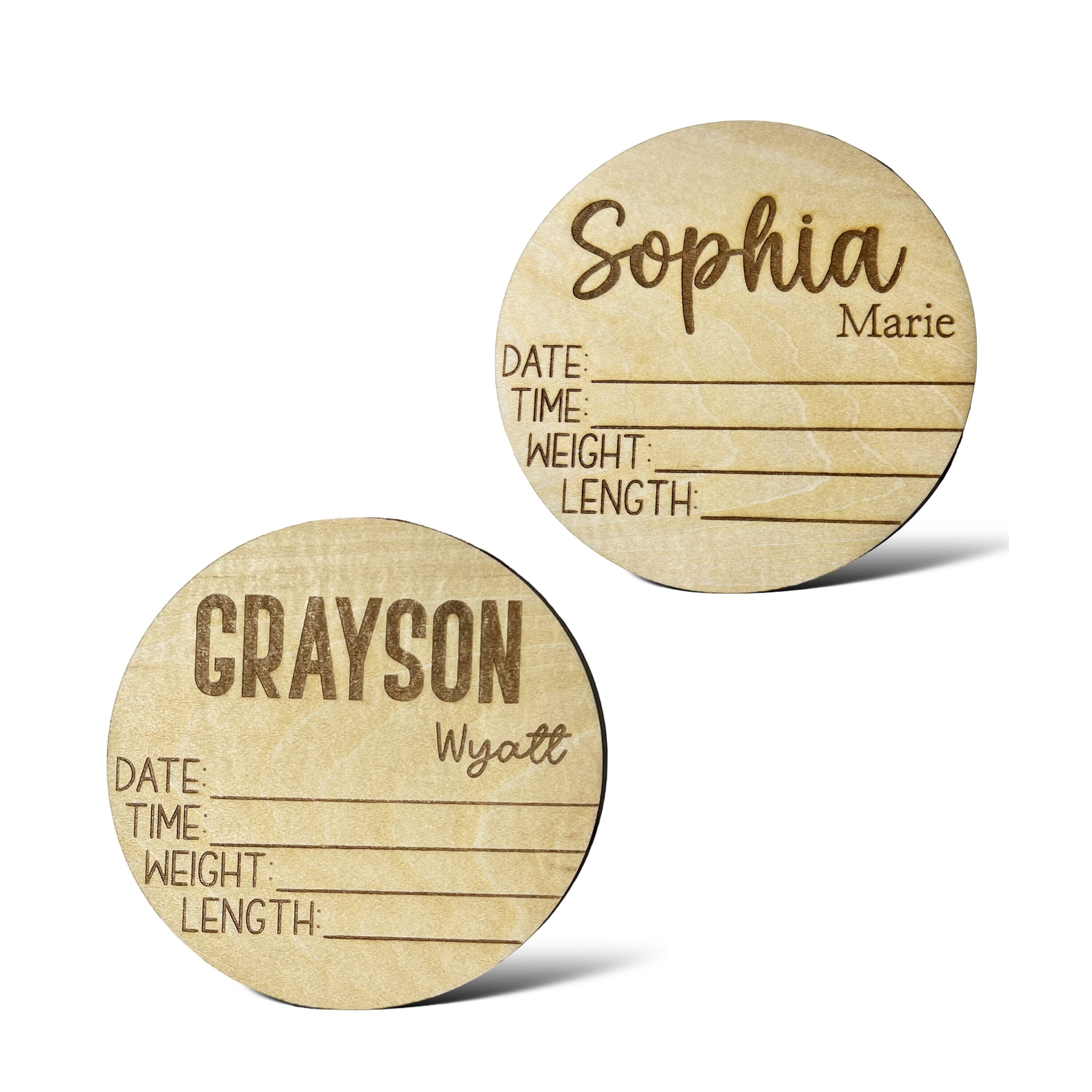 Engraved Birth Stat Sign: Personalized Baby Name Photo Prop - Etsy