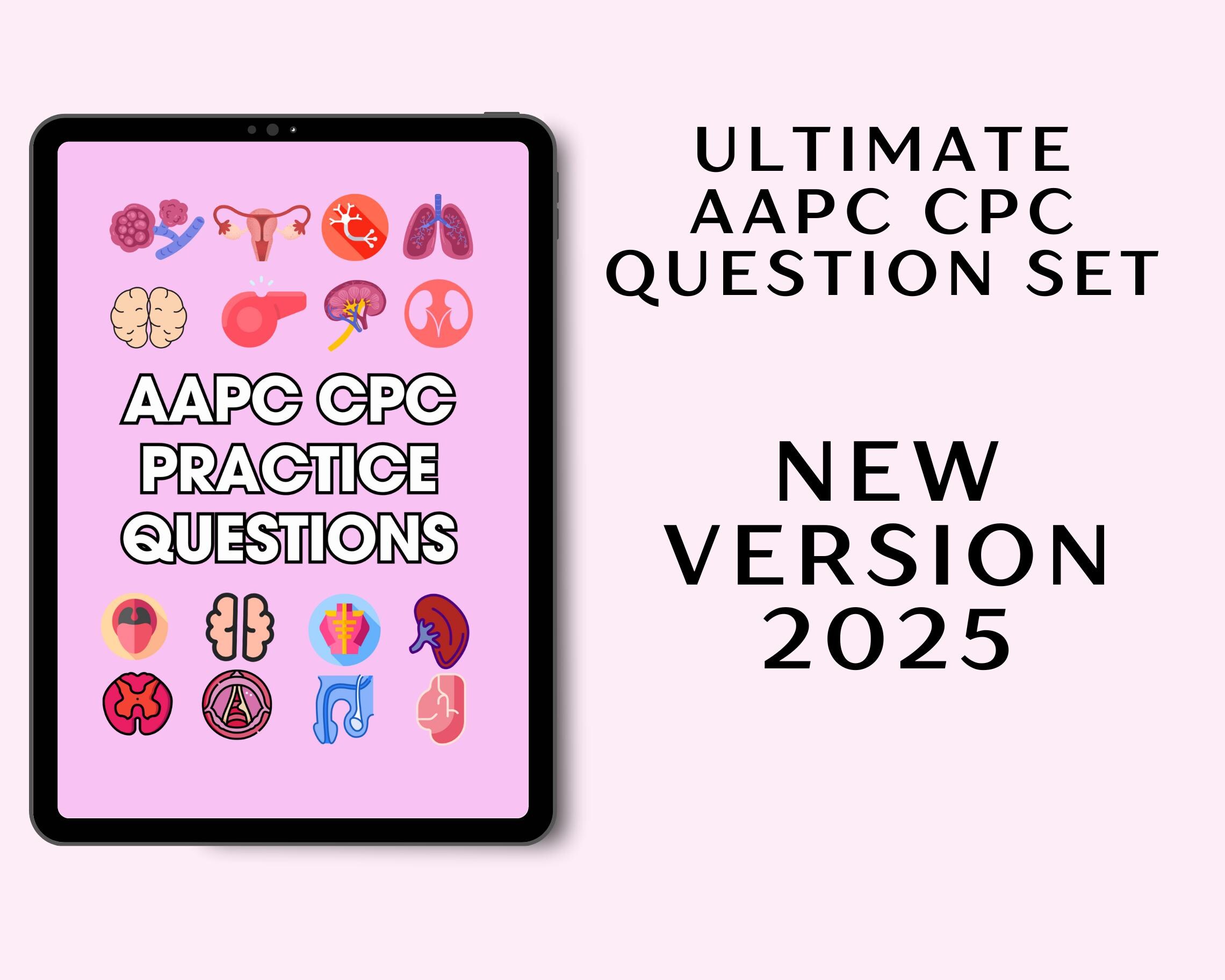 AAPC CPC 2025 Practice Questions With Exams Cheat Sheet - NEW Edition ...