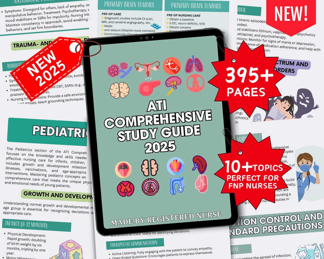 ATI Comprehensive Bundle 395+ Pages ,UPDATED 2025, Ultimate Study Guide ...