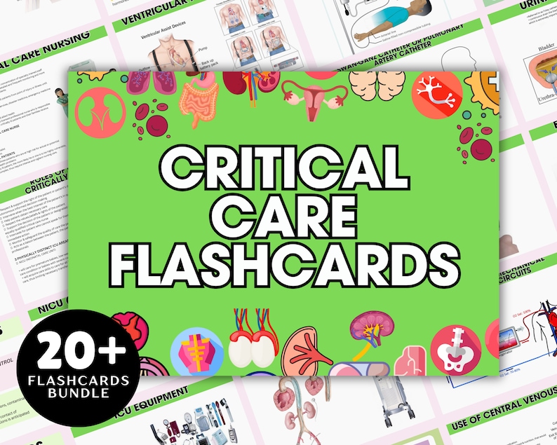 Critical Care Nursing 2024 Edition, ICU Study Guide, Med Surg, Nursing ...