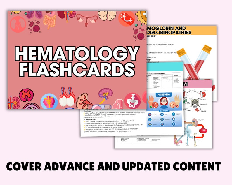 Complete Hematology Flashcards 2024, 90+ Pages, Nursing School Notes ...