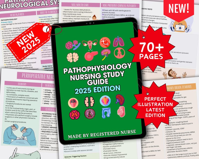 Pathophysiology Bundle With Flashcards, Quizzes, Stickers, Hyperlinked ...