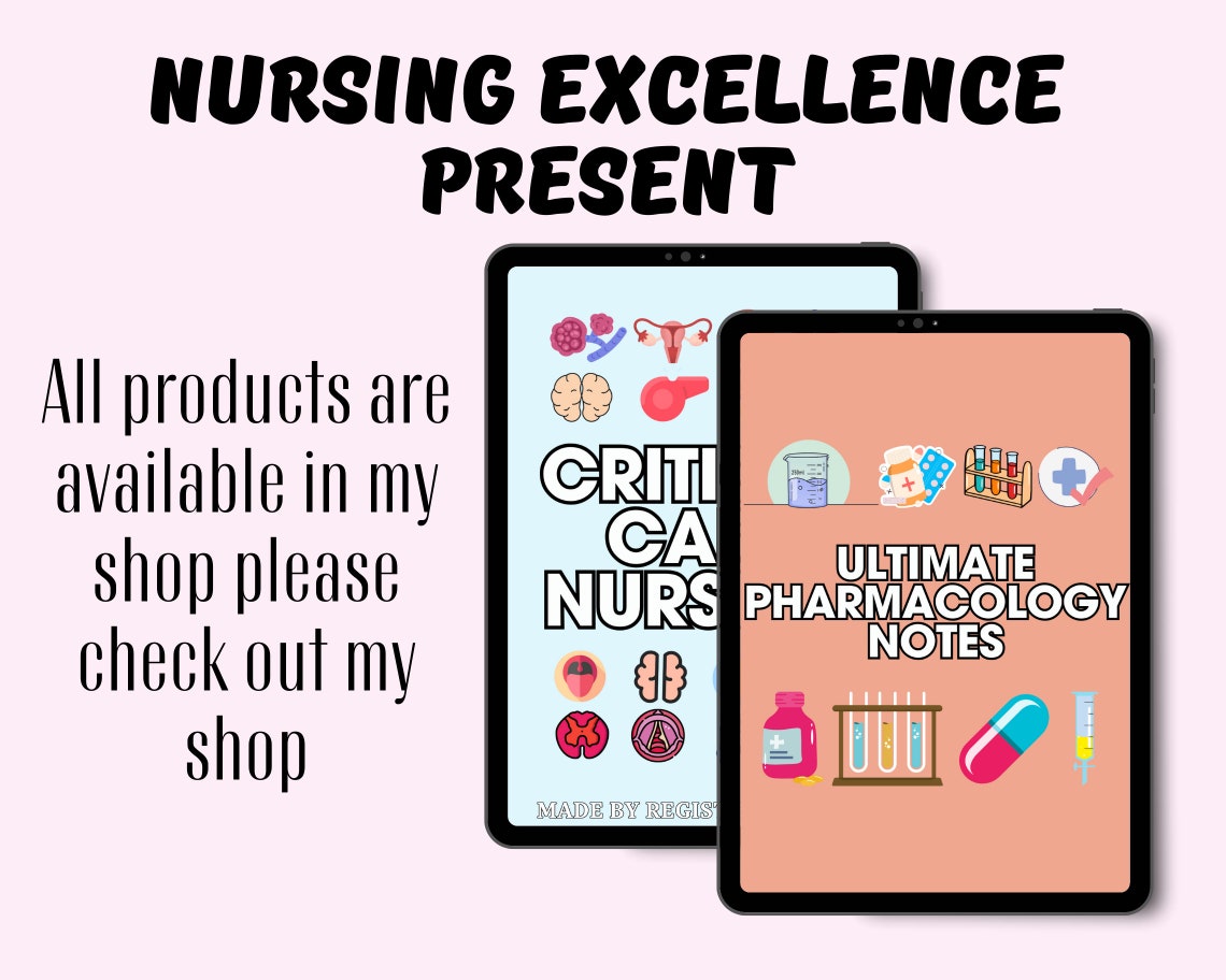 Nursing Mnemonics Cheat Sheet Bundle, Nursing Study Guide, Med Surg ...