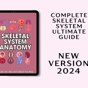 Skeletal System Anatomy Notes, Major Bones Diagrams (PDF Pattern) - Etsy
