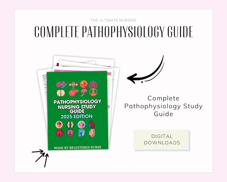 Pathophysiology Bundle With Flashcards, Quizzes, Stickers, Hyperlinked ...