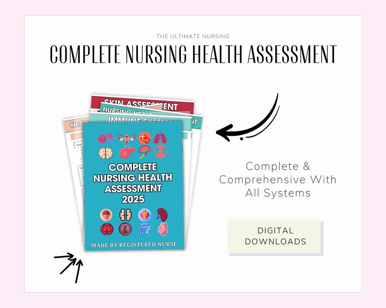 Health Assessment Nursing Bundle, Nurse Assessment, Nursing Notes ...