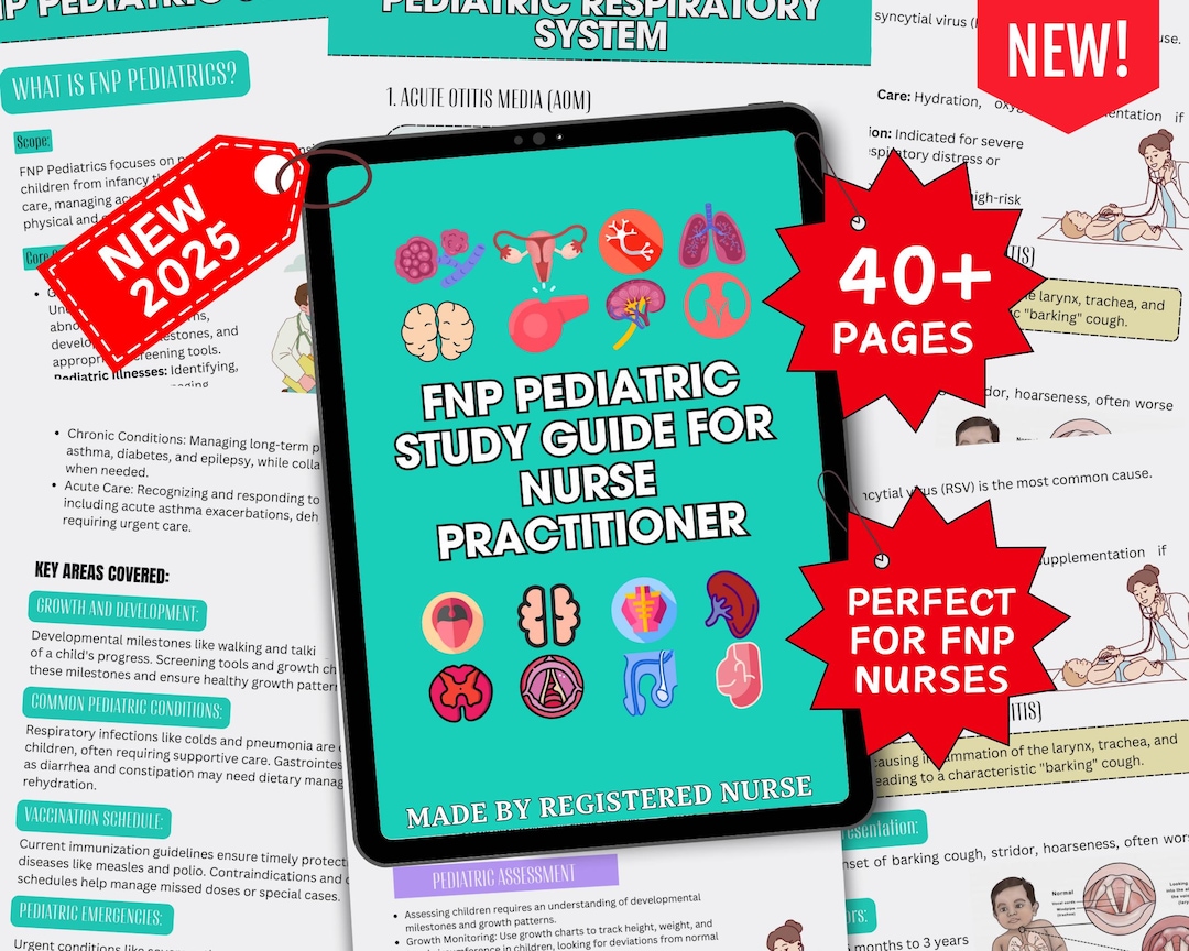 UPDATED for 2025! FNP Pediatric Study Guide for Nurse Practitioner, FNP ...