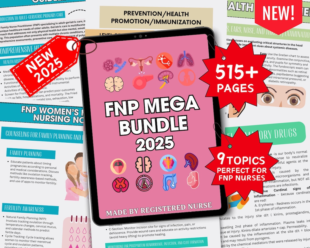 FNP Mega Bundle, FNP Disease and Pharmacology, Pediatric NP Clinical ...